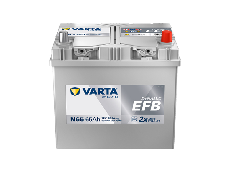 VARTA DYNAMIC EFB 65AH 650A 232X173X225MM -/+ 1820-N65 - Akut ja ...